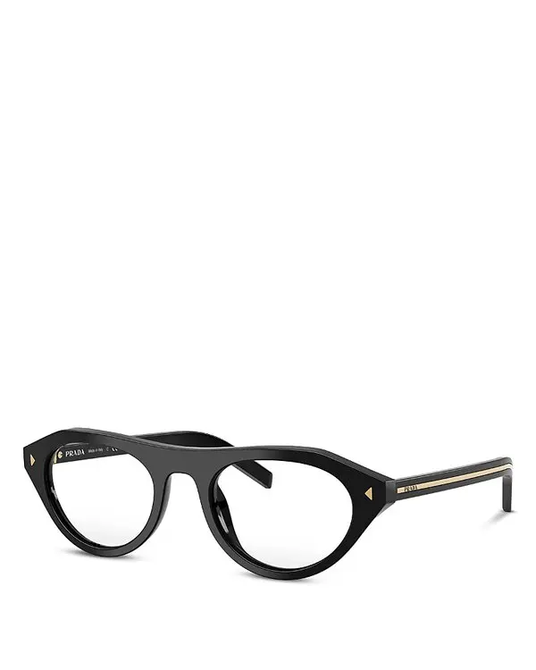 Prada Oval Sunglasses, 52mm - Black