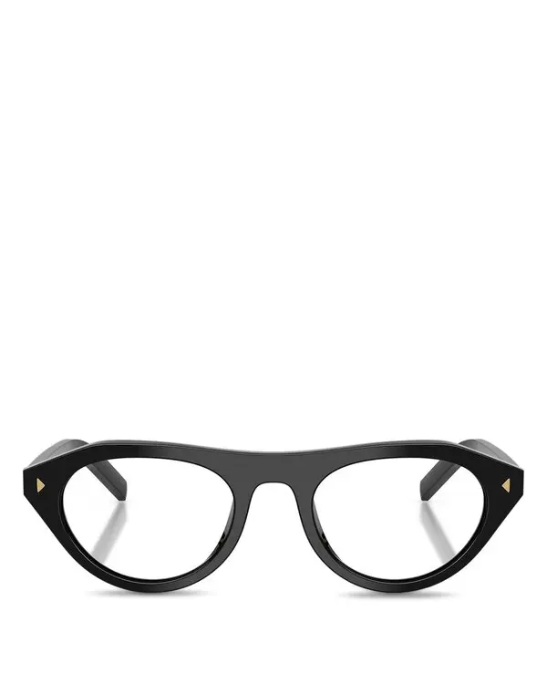 Prada Oval Sunglasses, 52mm - Black