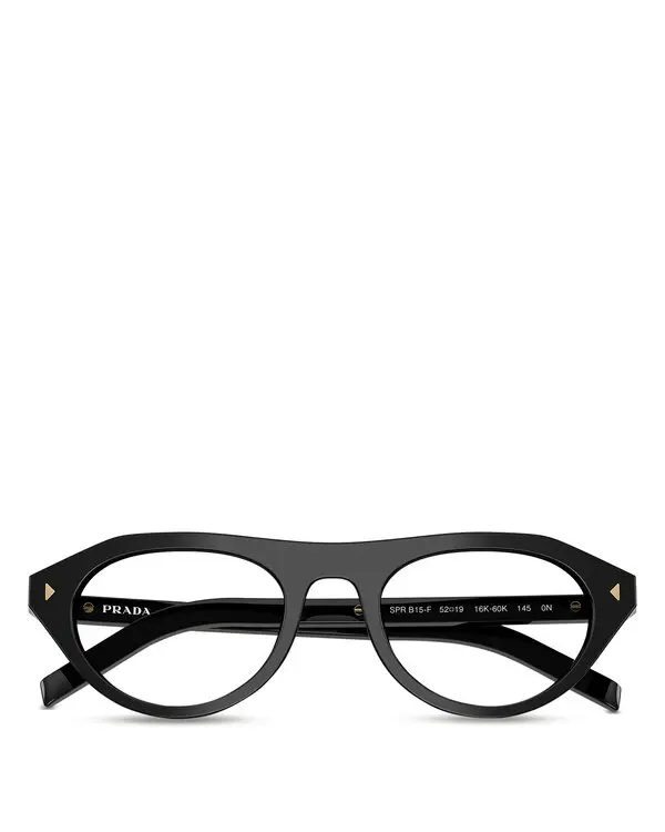 Prada Oval Sunglasses, 52mm - Black