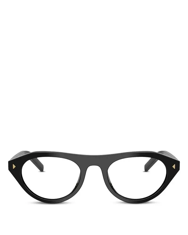 Prada Oval Sunglasses, 52mm - Black