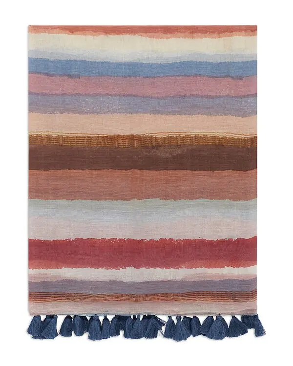 Gerard Darel Dinahe Stripe Print Scarf - Orange