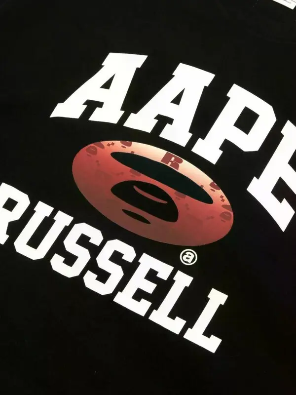 AAPE BY *A BATHING APE X Russell Athletic College Cotton T-shirt