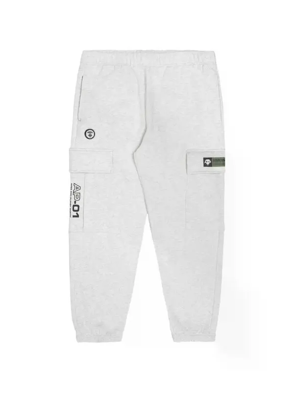 AAPE BY *A BATHING APE Elastic-waistband Track Pants - Grey