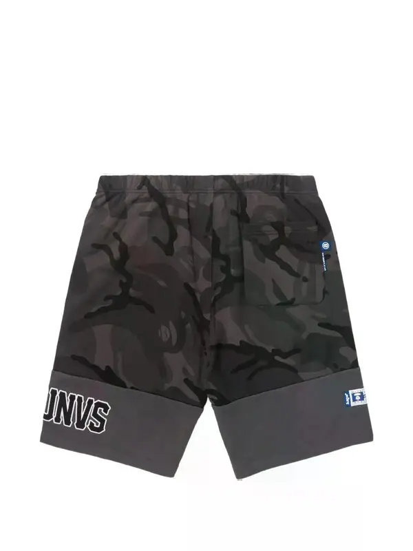 AAPE BY *A BATHING APE Camouflage Panelled Shorts - Black
