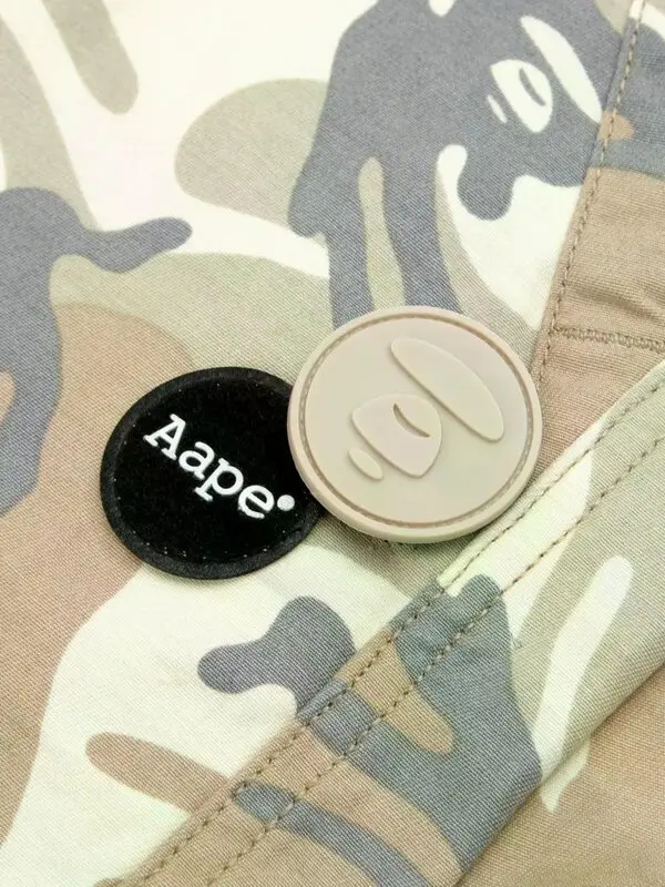 AAPE BY *A BATHING APE Moonface Camouflage Cargo Shorts - Neutrals