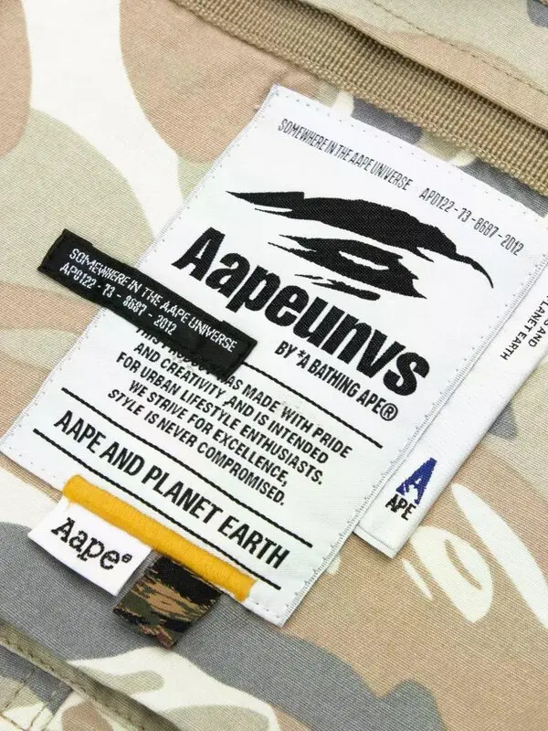 AAPE BY *A BATHING APE Moonface Camouflage Cargo Shorts - Neutrals