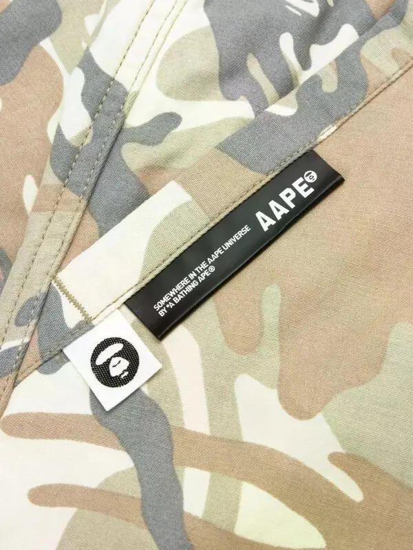 AAPE BY *A BATHING APE Moonface Camouflage Cargo Shorts - Neutrals