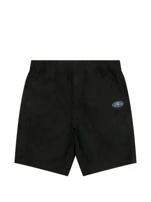 AAPE BY *A BATHING APE Cotton Cargo Shorts With Moonface Logo Patch - Black