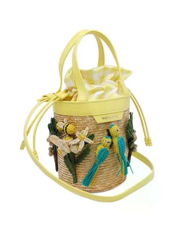 AQUAZZURA Mini Birdsong Bucket Bag