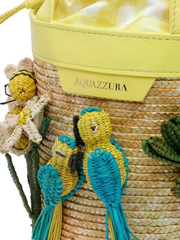 AQUAZZURA Mini Birdsong Bucket Bag