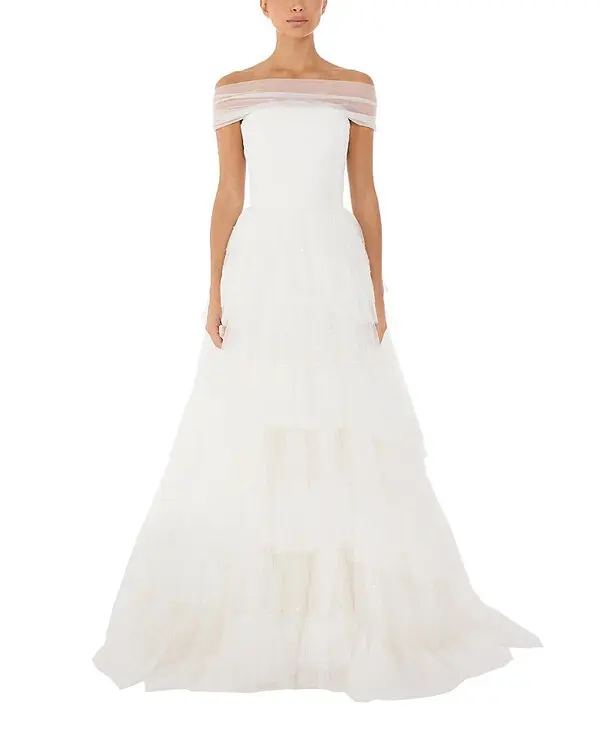 Jenny Packham Angel Falls Tiered Maxi Gown - Ivory