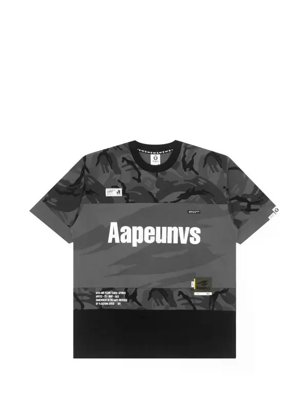 AAPE BY *A BATHING APE Colour-blocked Camo-print T-shirt