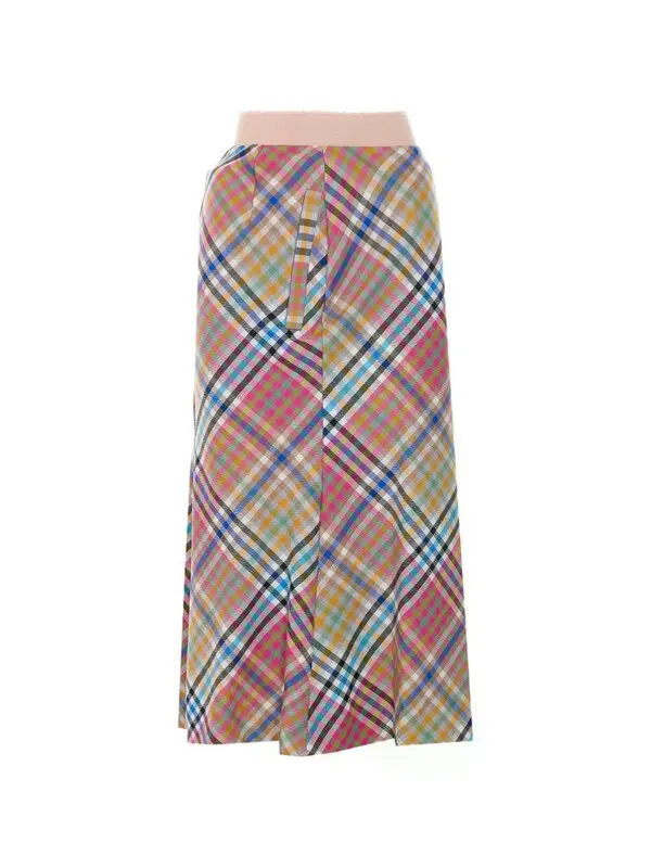 VIVIENNE WESTWOOD Check-motif Flared Skirt - Pink