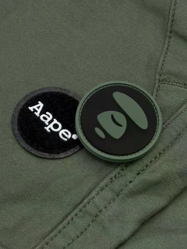 AAPE BY *A BATHING APE Moonface Camouflage Cargo Shorts - Black