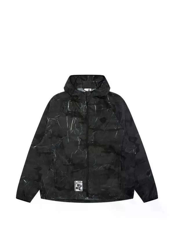 AAPE BY *A BATHING APE Camo-pattern Hooded Jacket - Blue
