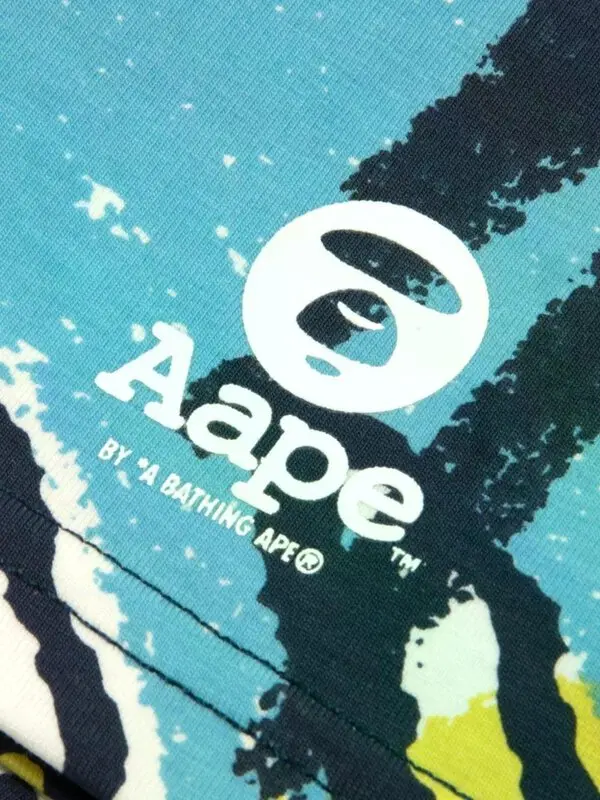 AAPE BY *A BATHING APE Camo-pattern Logo-waistband Boxers - Blue