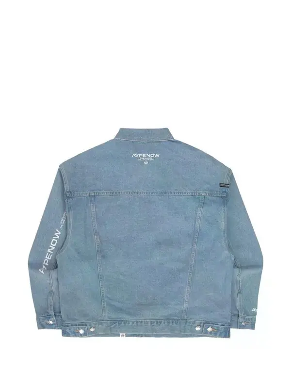 AAPE BY *A BATHING APE Moonface Embroidered Denim Jacket