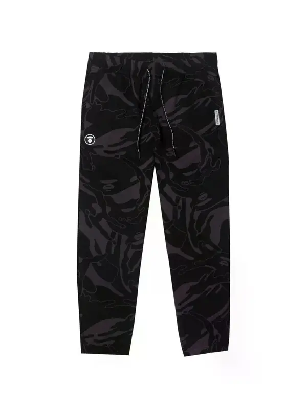 AAPE BY *A BATHING APE Moonface Camo-print Track Pants - Black