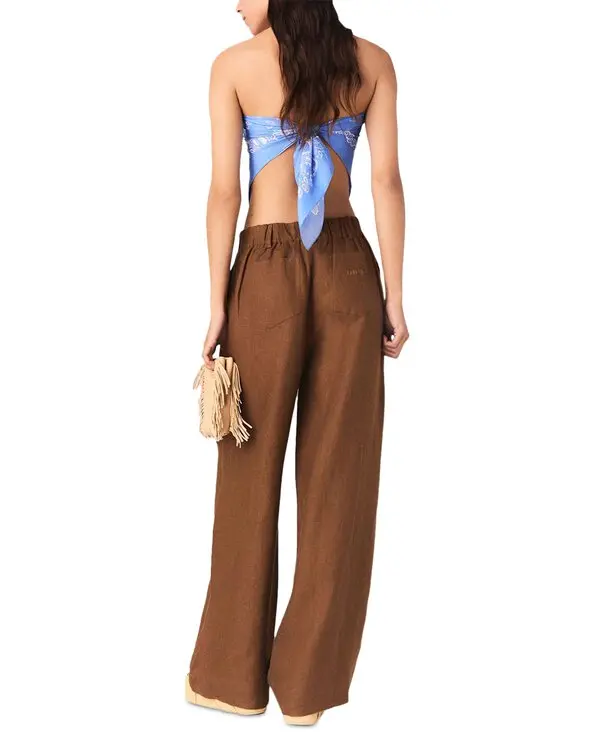 Maje Piumacao Linen Pants