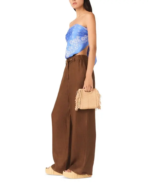 Maje Piumacao Linen Pants