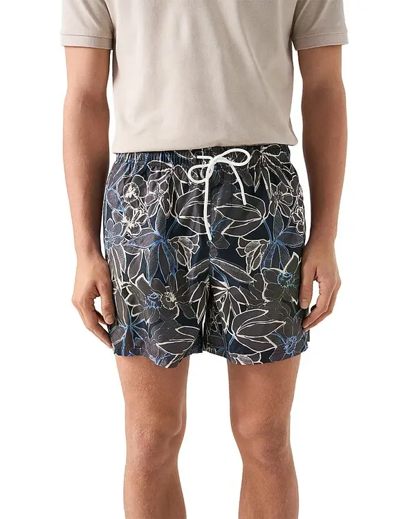 Eton Floral 5.4" Swim Shorts - Navy