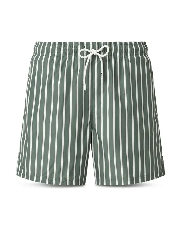 Eton Striped 5.4" Swim Shorts - Green