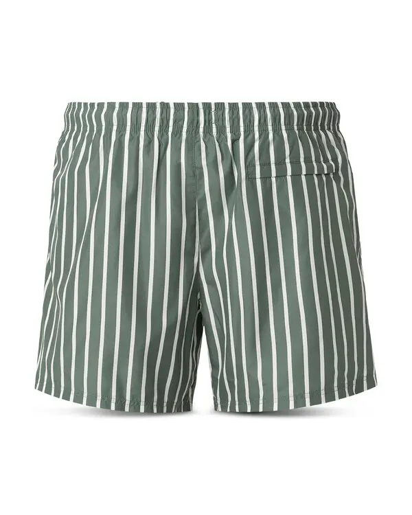 Eton Striped 5.4" Swim Shorts - Green