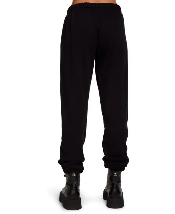 Lauren Moshi Tanzy Brushed Stars Jogger - Black