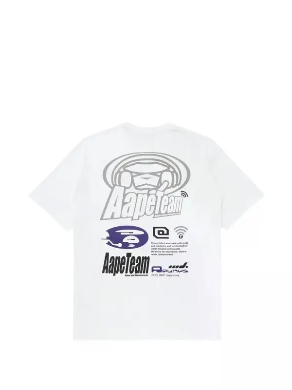AAPE BY *A BATHING APE Moonface Embossed Logo T-shirt