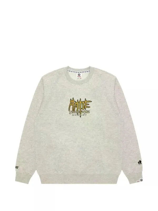 AAPE BY *A BATHING APE Logo-print Crew-neck Sweatshirt - Grey