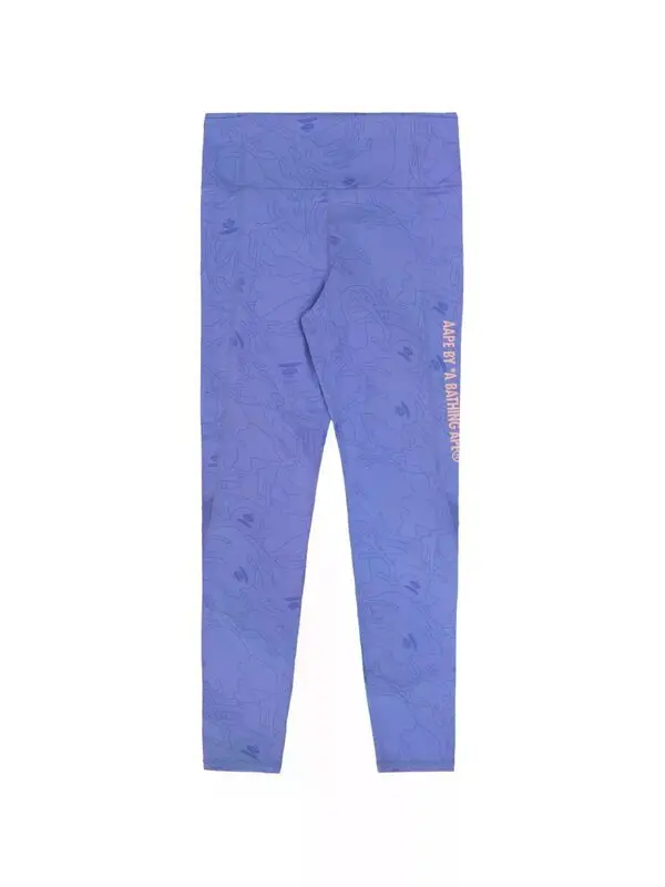 AAPE BY *A BATHING APE Elasticated-waistband Leggings - Purple