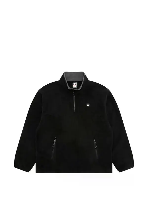 AAPE BY *A BATHING APE Aapenow Moonface Half-zip Sweater - Black