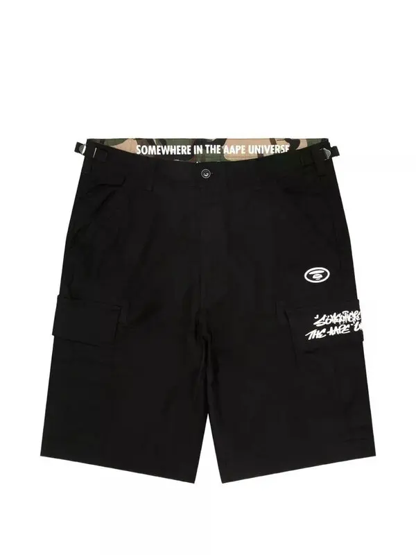 AAPE BY *A BATHING APE Flap-pockets Cargo Shorts - Black