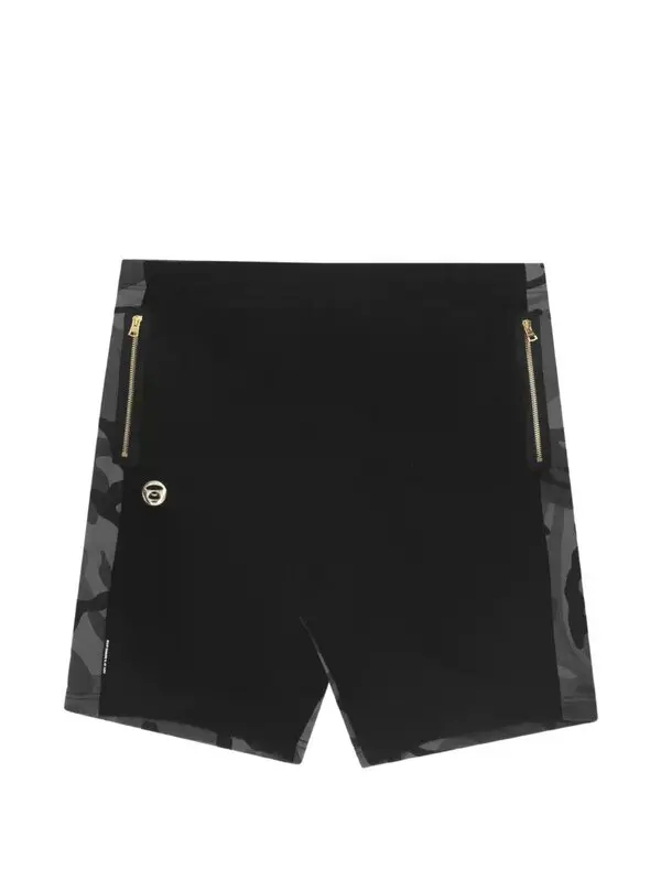 AAPE BY *A BATHING APE Moonface Camo-print Shorts - Black