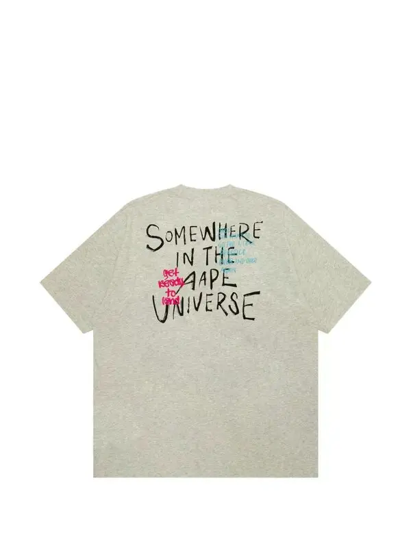 AAPE BY *A BATHING APE Moonface-print T-shirt - Grey