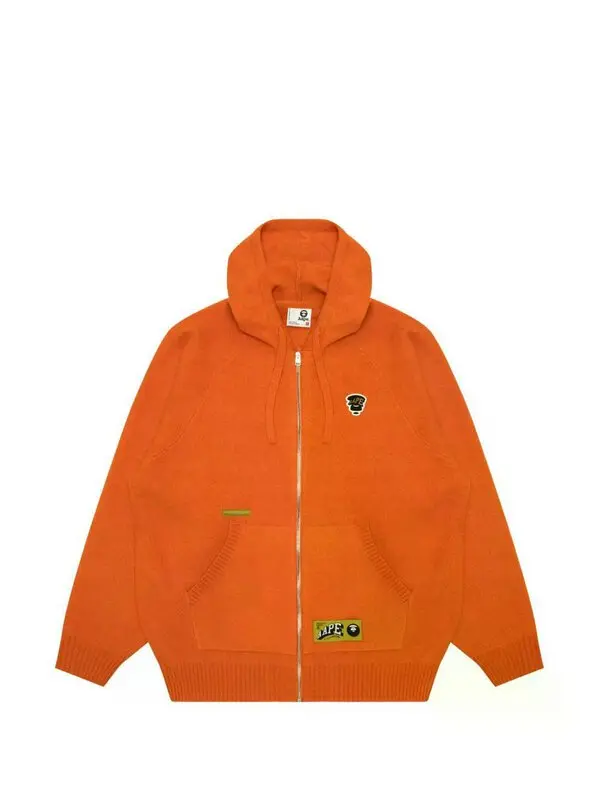 AAPE BY *A BATHING APE Moonface Logo Zip-up Hoodie - Orange