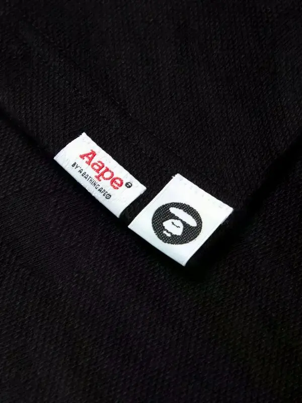AAPE BY *A BATHING APE Moonface Embroidered-logo Cotton T-shirt