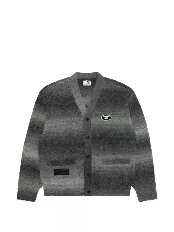 AAPE BY *A BATHING APE Moonface Button-down Cardigan - Grey