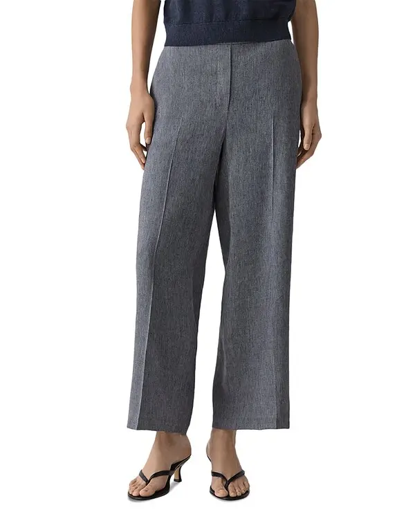 Theory Classic Straight Pull-on Pants - Ink Blue
