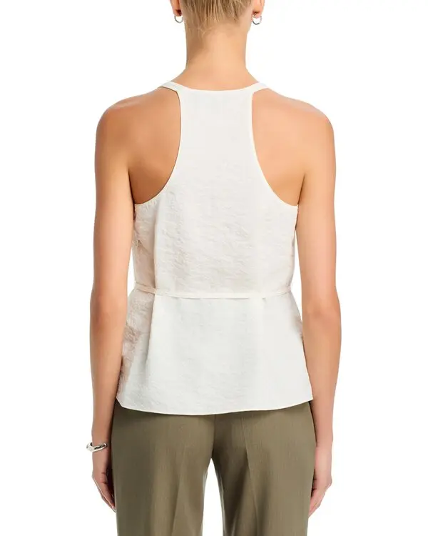Theory Belted Halter Neck Top - Ivory
