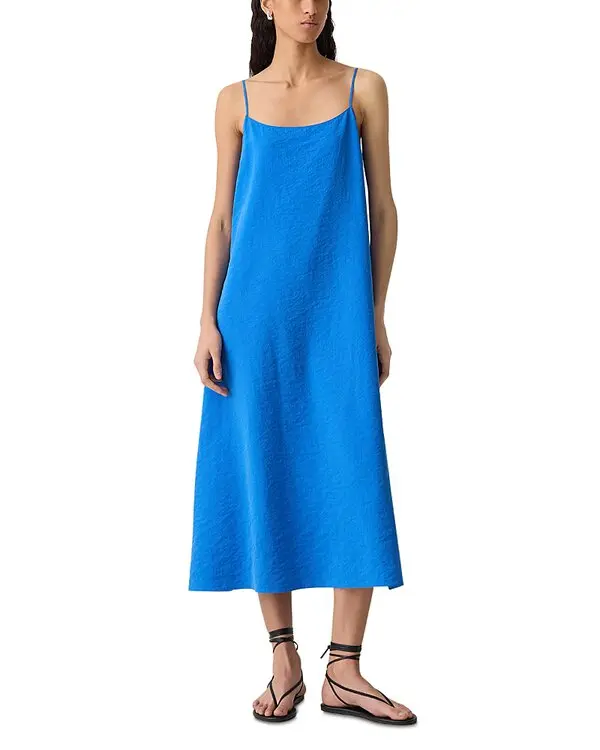 Theory Easy Vol Slip Dress - Jewel Blue