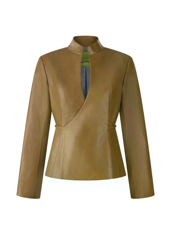 Shanghai Tang Wrap Jacket - Brown