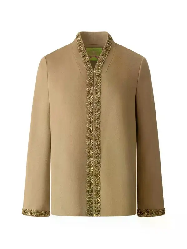 Shanghai Tang Sequin-embellished Blazer - Brown