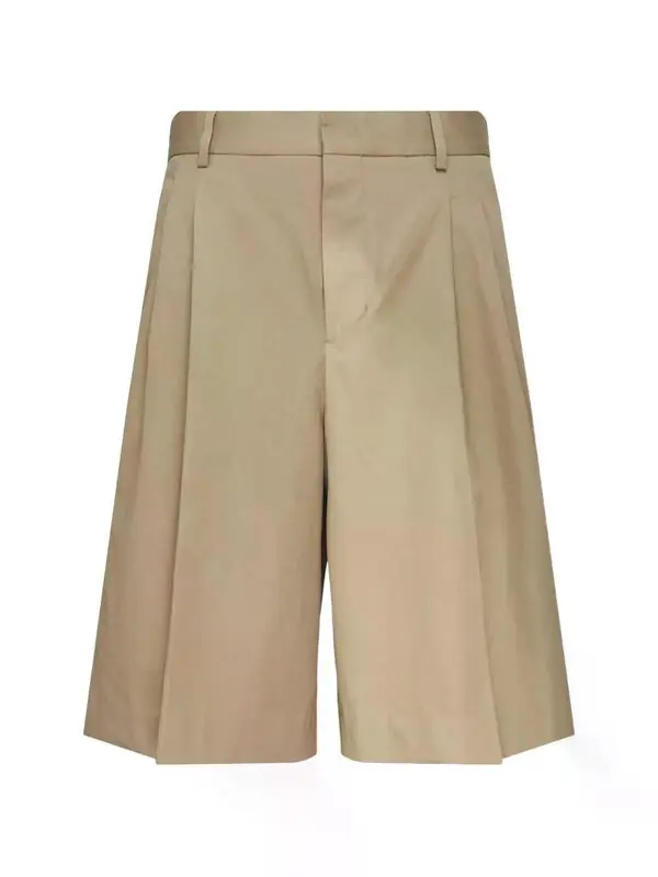 Ami Wide-leg Tailored Shorts - Neutrals