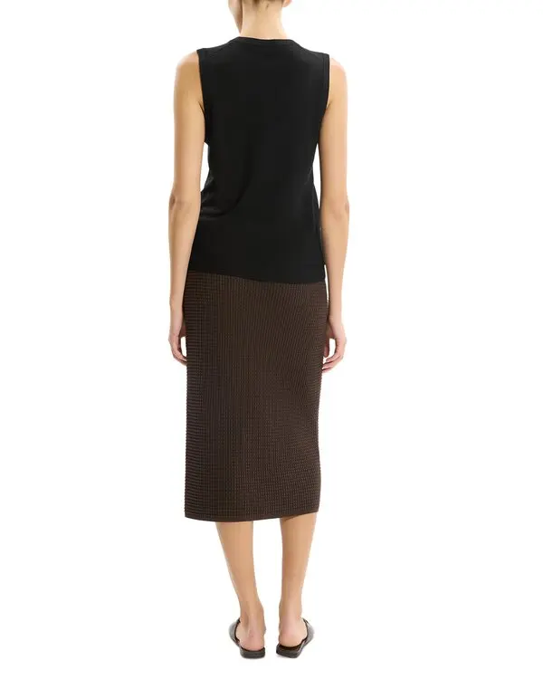 Theory Slim Tank Top In Merino Wool - Black