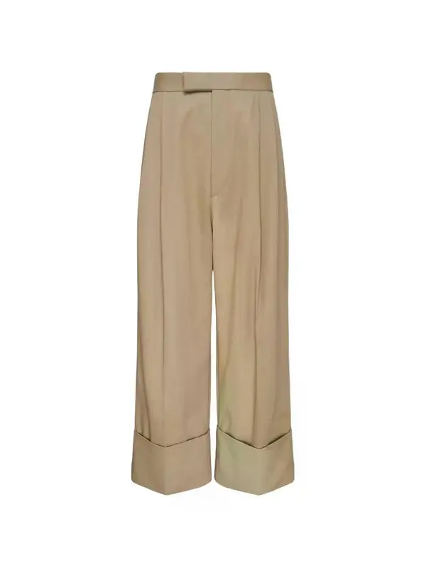 Thom Browne Double-pleat Turned-up Trousers - Neutrals
