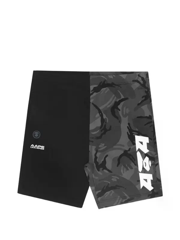 AAPE BY *A BATHING APE Moonface Colourblock Shorts - Black
