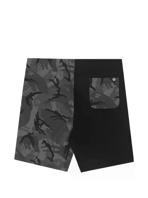 AAPE BY *A BATHING APE Moonface Colourblock Shorts - Black