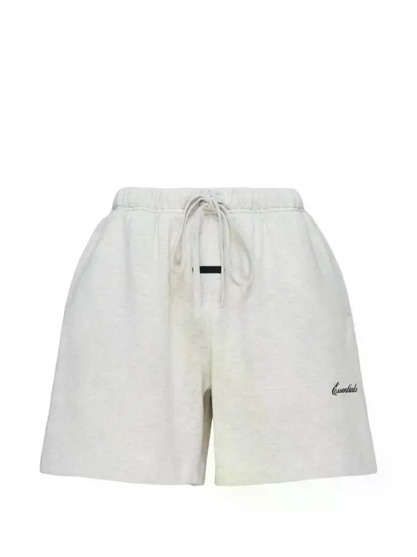 Fear Of God Essentials-embroidered Shorts - Grey