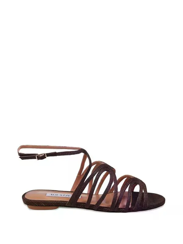 AQUAZZURA Strappy Buckle-fastening Sandals - Brown